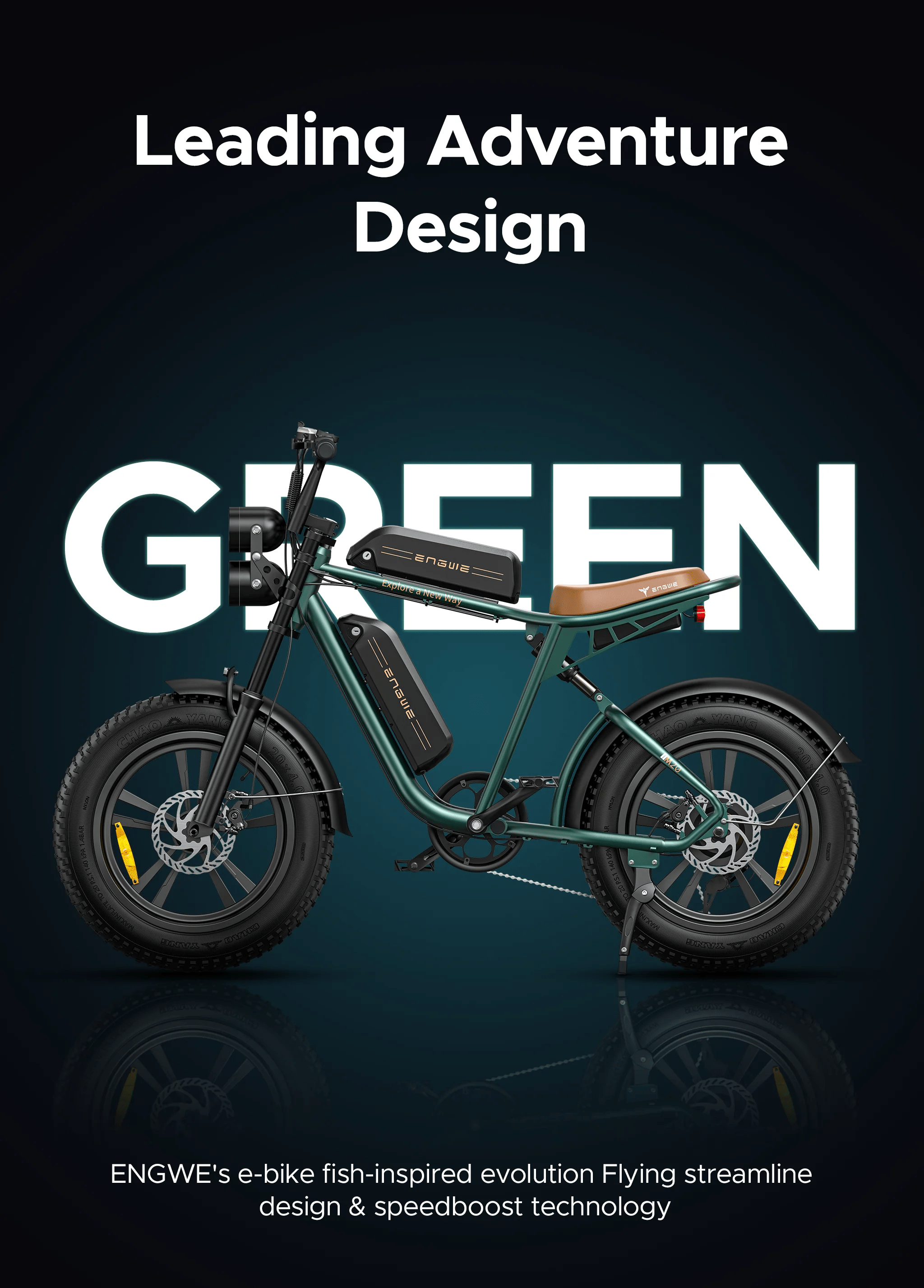 ENGWE M20 1000W(Peak) 47 Miles+47 Miles Dual Suspension Long Range E ...